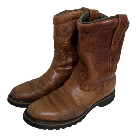 H S TRASK | Shoes | Hs Trask Boots Mens 9 Brown Leather Pull On Western ...